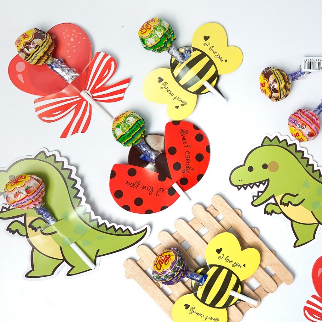 10pcs Lollipop Candy Decorative Card Holder Goodies | Candy Decor Wrap ...