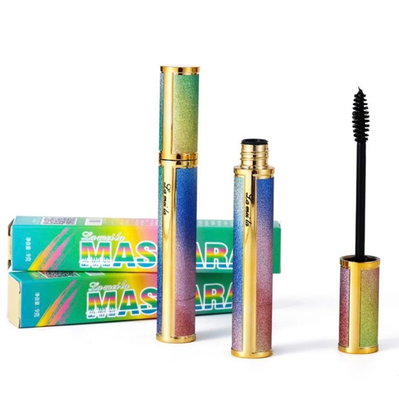 Lameila Mascara Rainbow Bright Black Long Curly Mascara | Shopee Malaysia