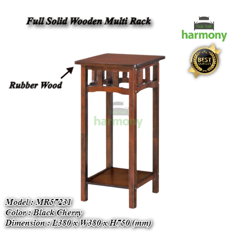 Harmony Wooden Multi Rack / Side Table / Rubber Wood Rack / Telephone ...