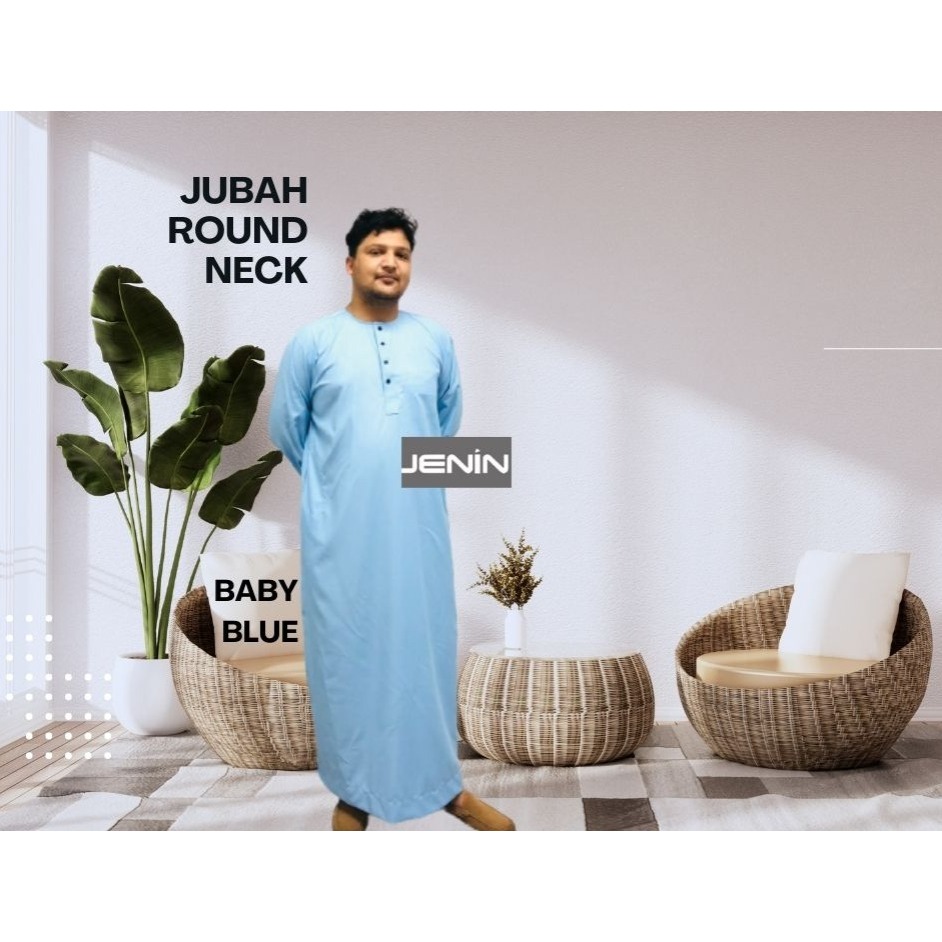 Jubah Lelaki Oman Round Neck Jubah Man Muslimin Haji Umrah Jubah Imam ...
