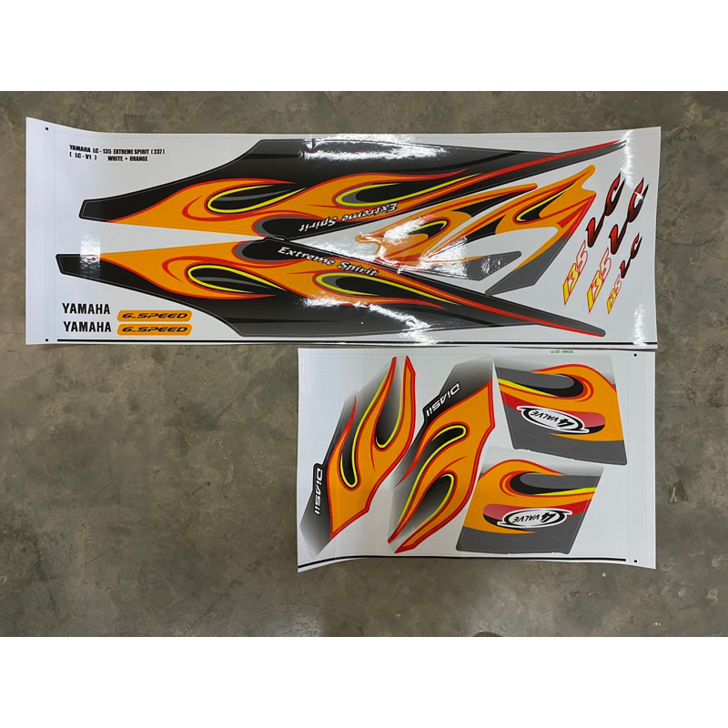 Yamaa lc135 v1 lc135v1 extrem spirit body sticker (237) Stamp Exciter ...