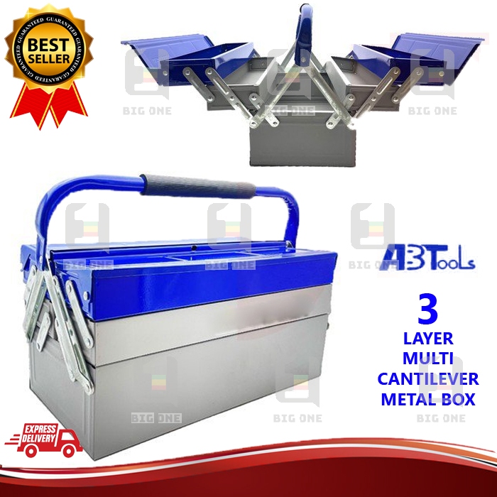 ABTOOLS 1930 3 LAYER METAL CANTILEVER TOOL BOX KOTAK BESI HAND TOOL ...