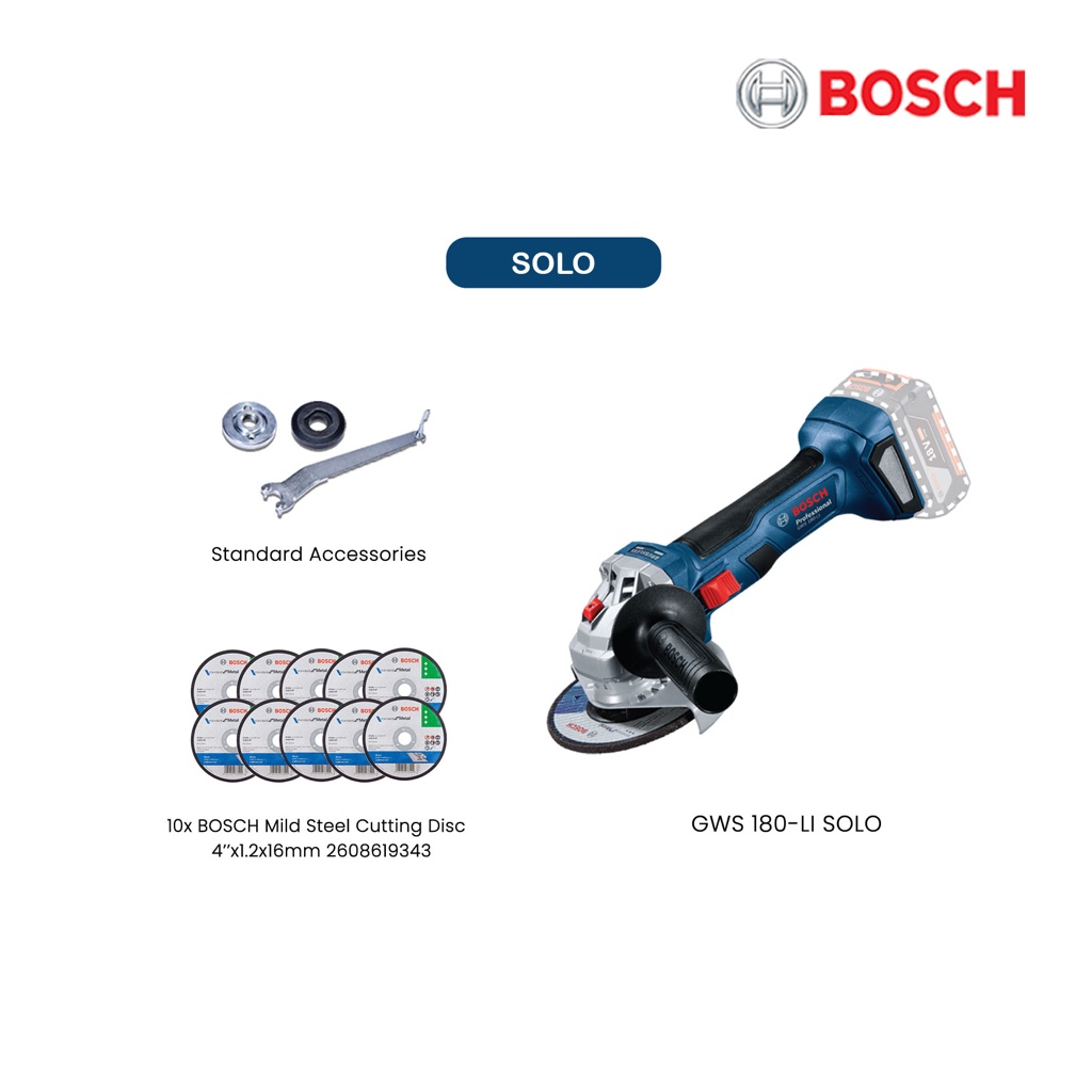 EEHIONG1977 BOSCH GWS 180-LI Cordless Angle Grinder Brushless Motor ...