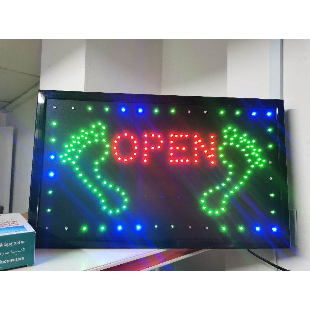 LED Display Signboard - Open Leg 55cm x 33cm | Signboard Open Kaki ...