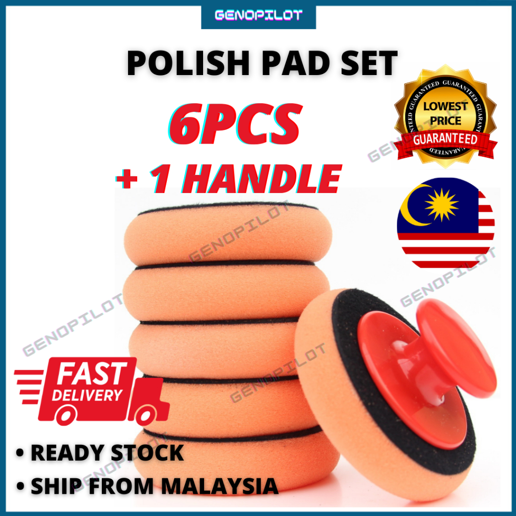 🔥CAR POLISH PAD SET🔥 Car Sponge Polish Pad 1 Set 6PCS Waxing Buffing ...
