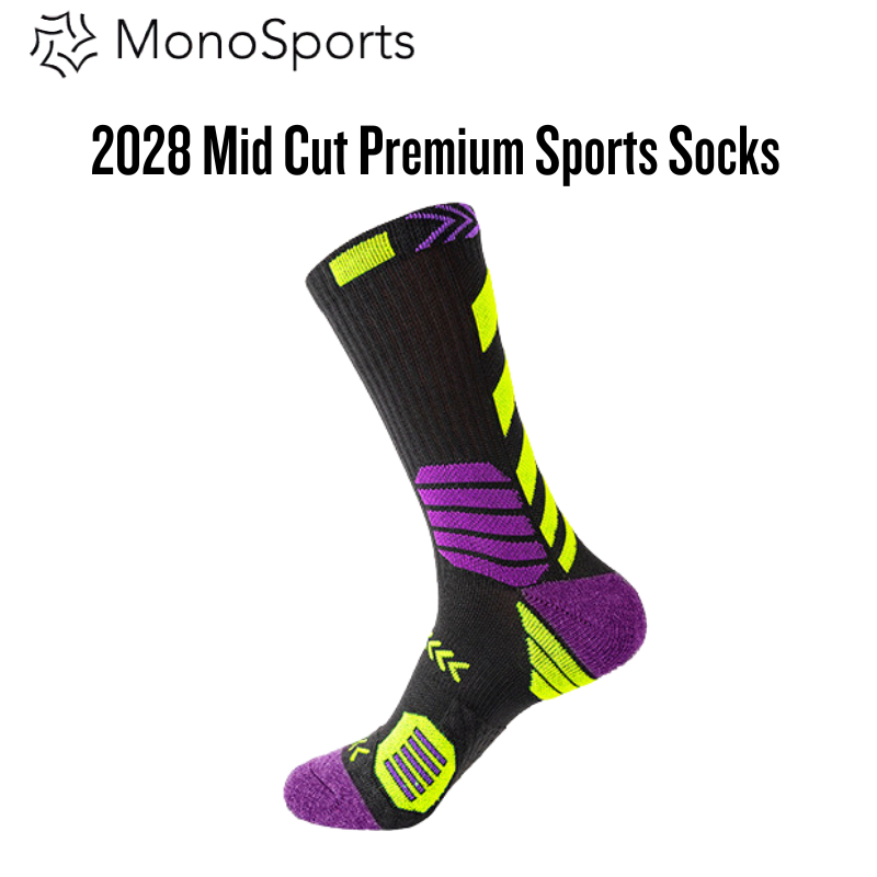 Monosports Mid Cut Premium Thick Sports Socks For Basketball Football ...