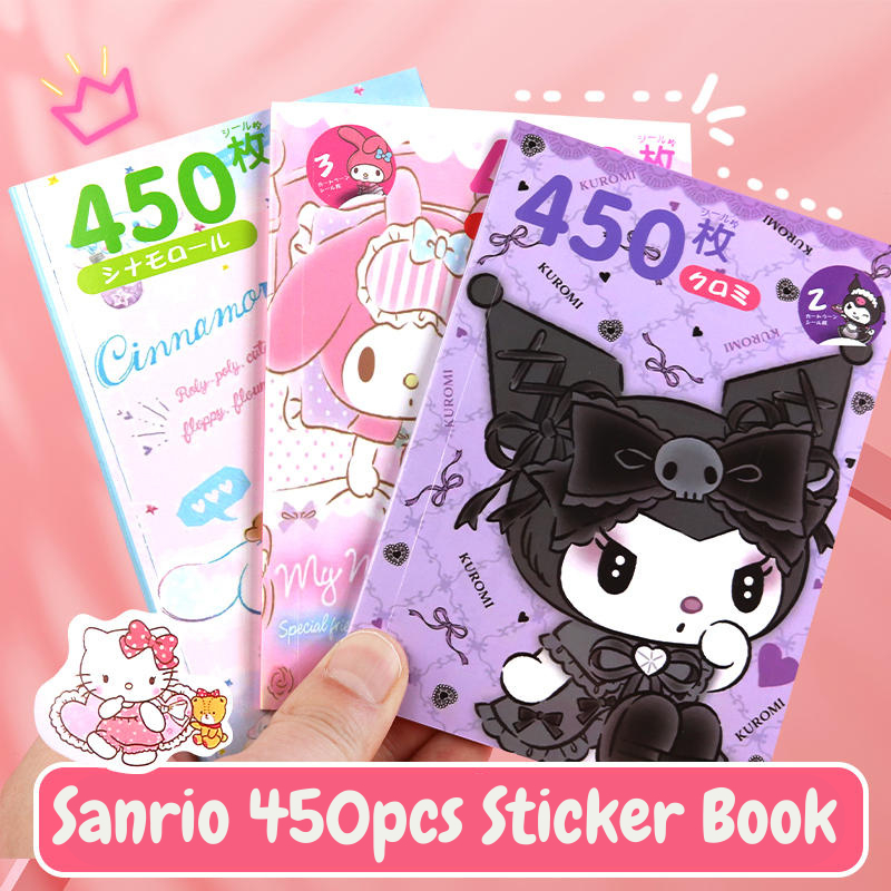 450pcs Cute Sanrio Stickers Book Cartoon Character Decoration Stickers ...