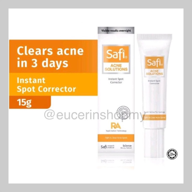 SAFI ACNE Solutions Instant Spot Corector 15g REDUCES Skin Redness ...