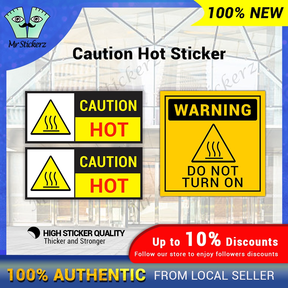 Do Not Touch Caution Hot Sticker High Sticker Quality Durable and Long ...
