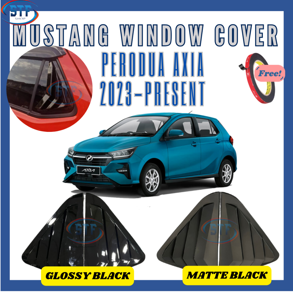 Perodua Axia 2023-Present Mustang Window Cover / Rear Window Side ...