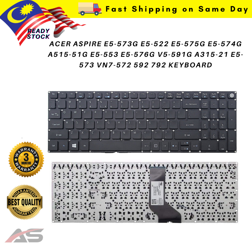 Acer Aspire E5-573G E5-522 E5-575G E5-574G A515-51G E5-553 E5-576G V5-591G A315-21 E5-573 VN7 ...