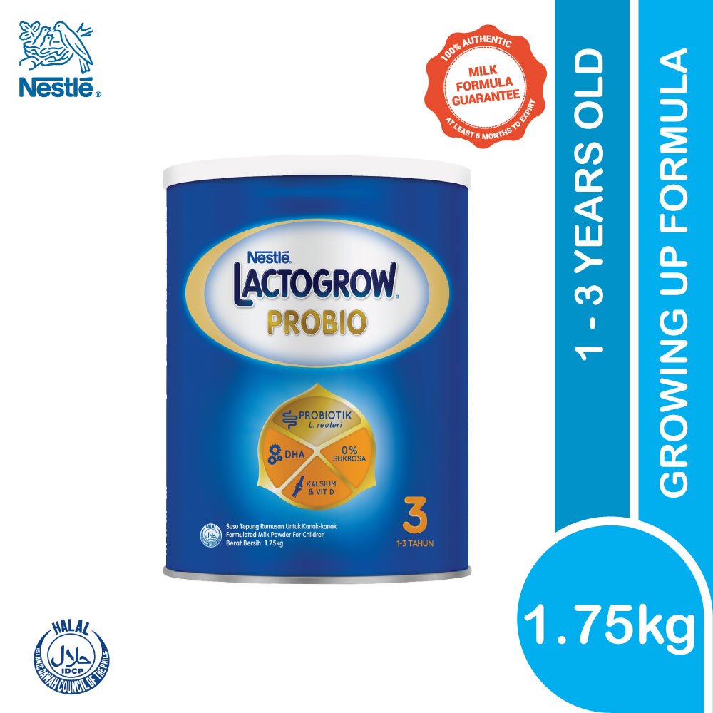 Nestle Lactogrow Probio 3 Milk Powder Tin (1.75kg) | Shopee Malaysia