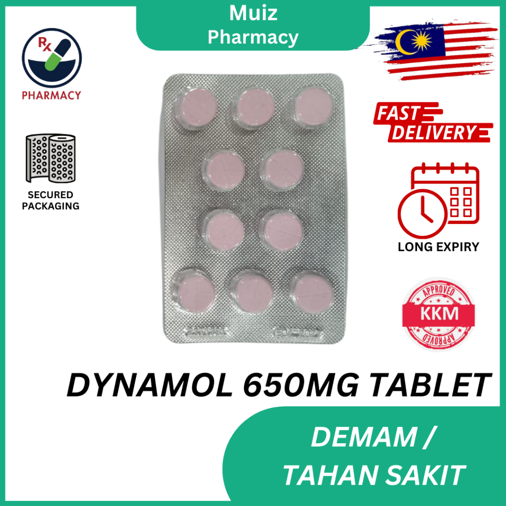 [EXP:4/27] DYNAMOL PARACETAMOL 650MG TABLET (UBAT DEMAM, SAKIT KEPALA ...