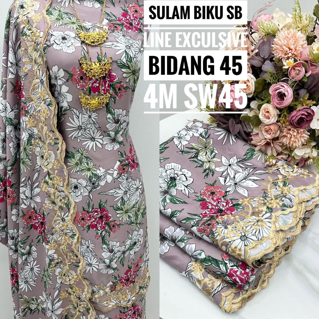 KAIN PASANG SULAM BIKU EXCLUSIVE 2023 | Shopee Malaysia