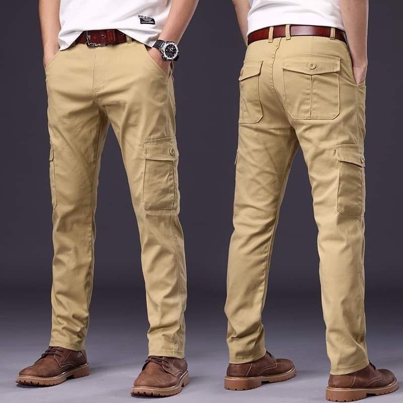 slack pant six pocket cargo pant staitcut boleh pakai lelaki/wanita ...