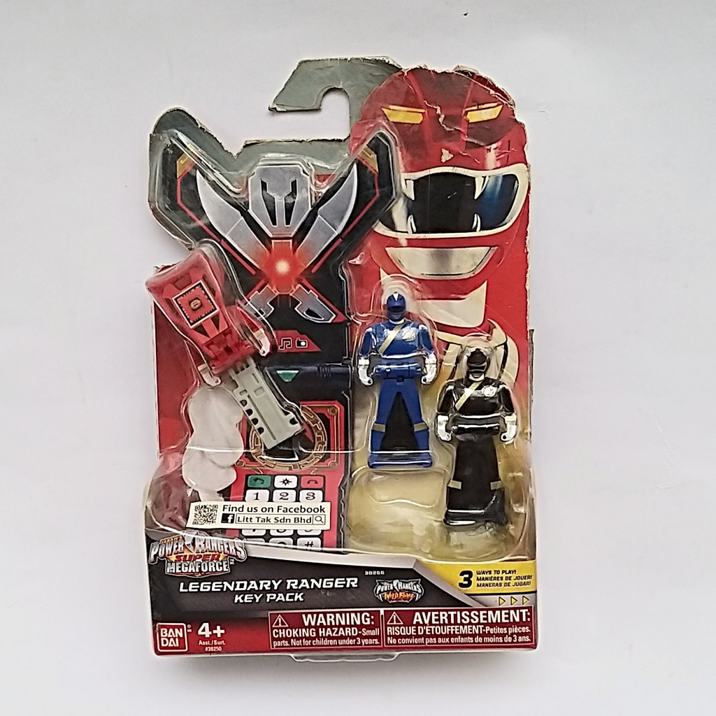 POWER RANGERS SUPER MEGAFORCE LEGENDARY KEY PACK WILD FORCE RED BLUE ...