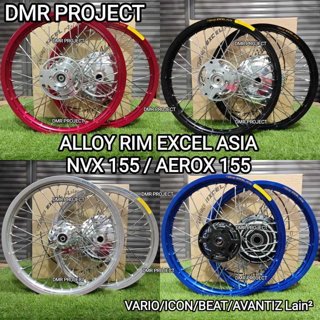 NVX 155 / AEROX 155 TAKASAGO EXCEL ASIA ALLOY RIM 1.4 / 1.6 X 17 100 ...