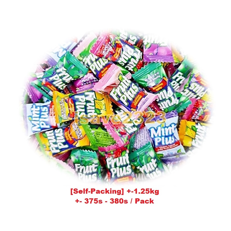 Fruit Plus/Mint/Choco/Milk/Fox's Candy (1kg/350s/Jar) / [Self-Packing ...