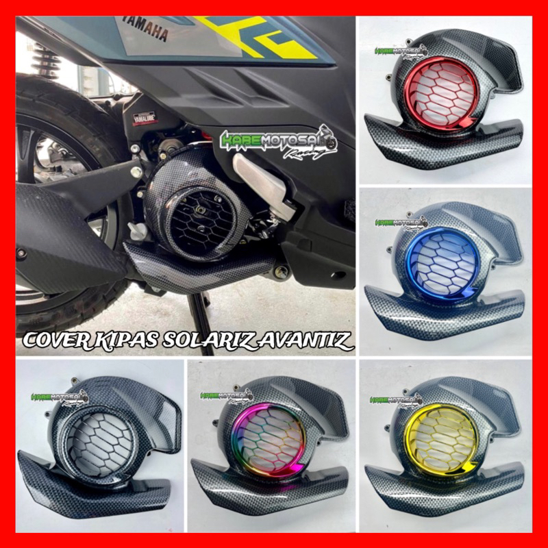 🏁 COVER KIPAS MAGNET YAMAHA EGO SOLARIZ AVANTIZ 🏁 FAN COVER CARBON ...