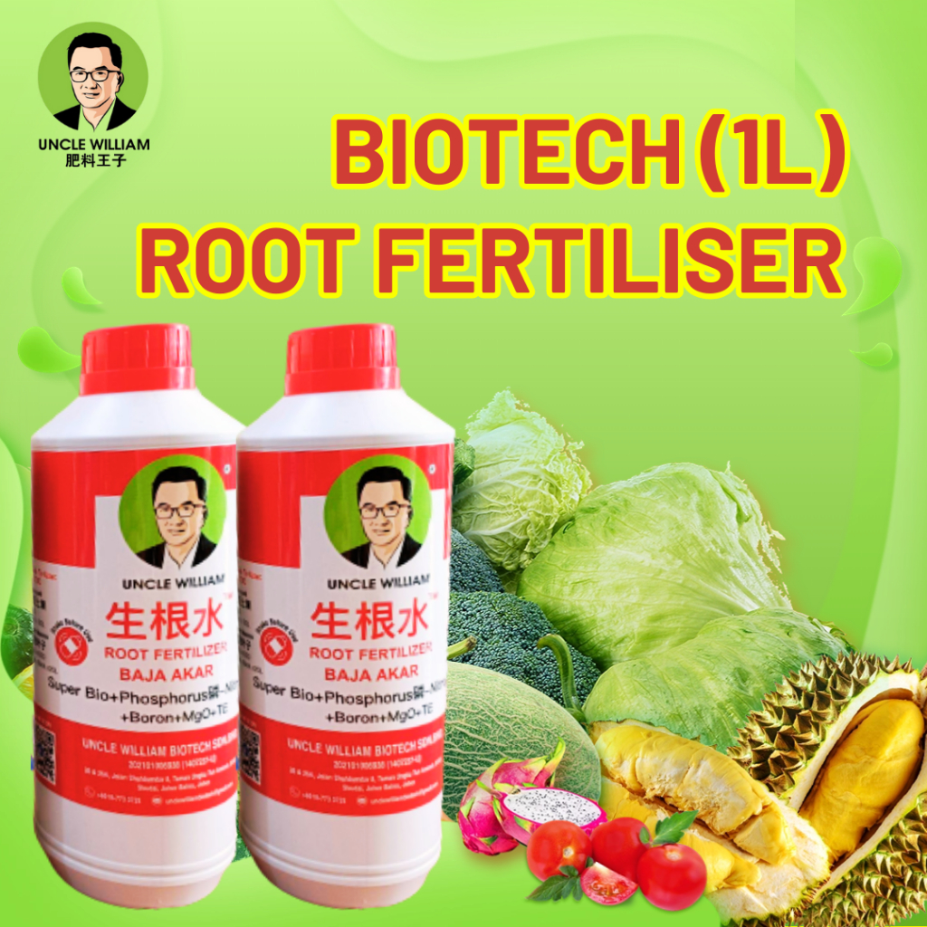 Uncle William Biotech Root Fertilizer 生根水 Baja Akar (1 Litre) | Shopee ...