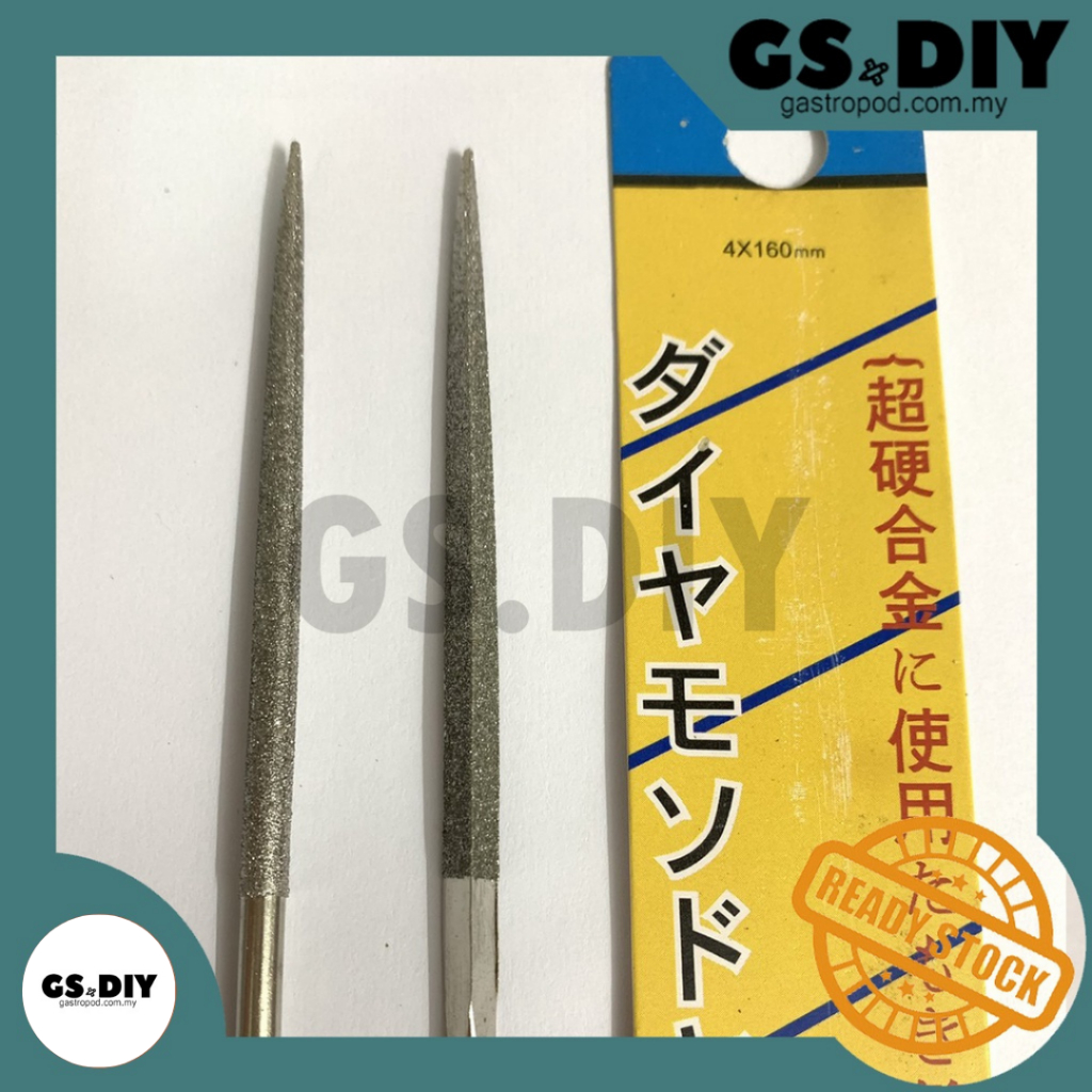 🏷️Solid Diamond File 4x160mm Round/Triangle💯Hand File Handy Mechanic ...