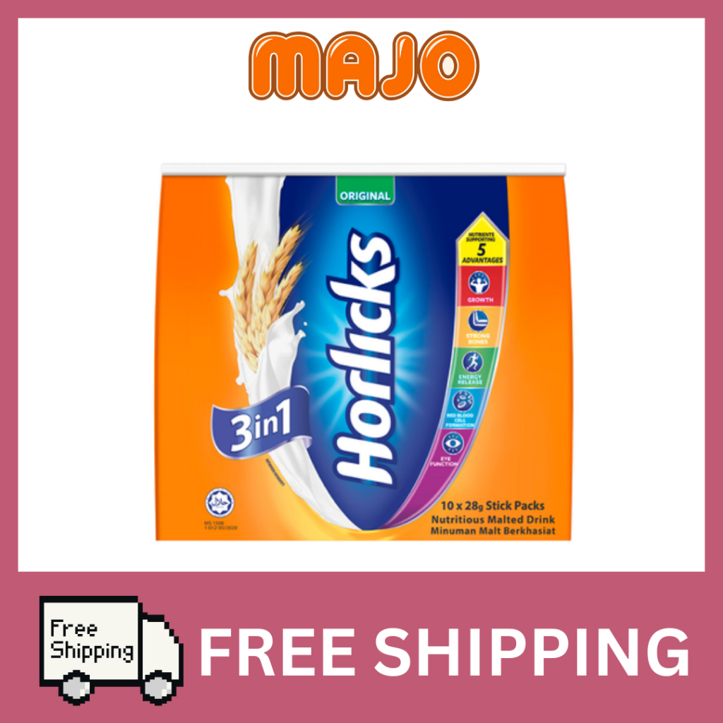 FREE SHIP HORLICKS 3in1 Original 10s X 28g | Shopee Malaysia
