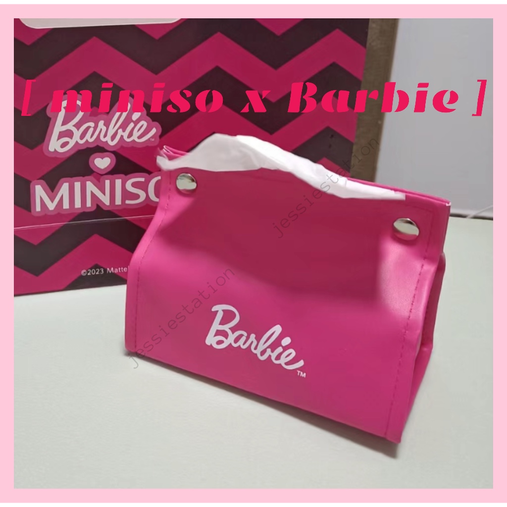 Ready Stock / MINISO x Barbie PVC Paper Tissue Box, Napkin Storage Box ...