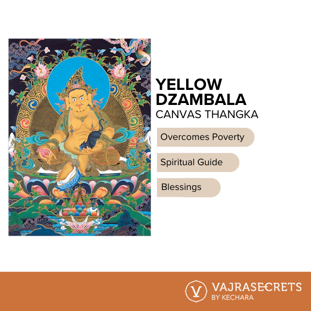 Yellow Dzambala Canvas Thangka (Wealth) | Shopee Malaysia