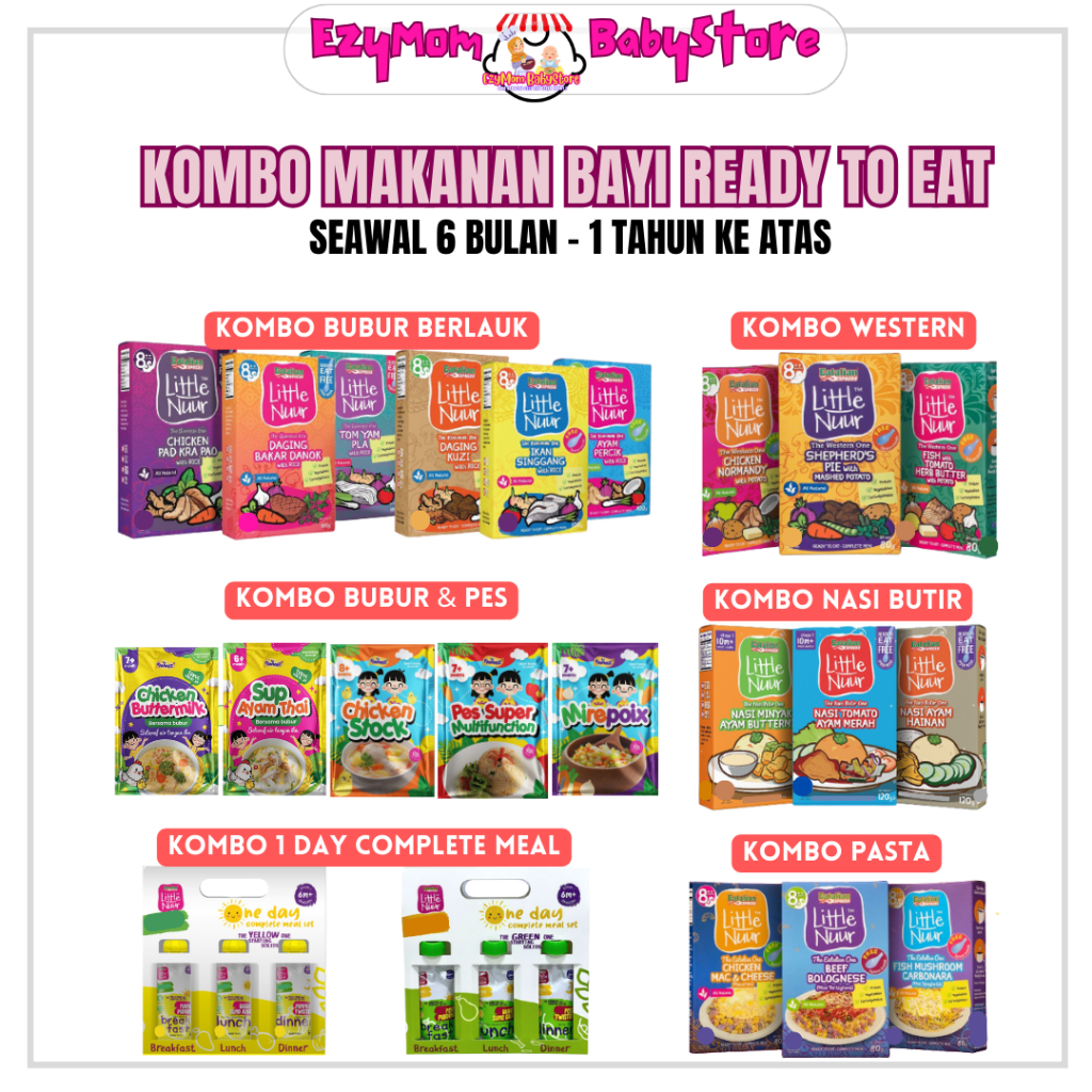 Kombo Makanan Baby Ready To Eat babyfood baby food bubur porridge baby ...