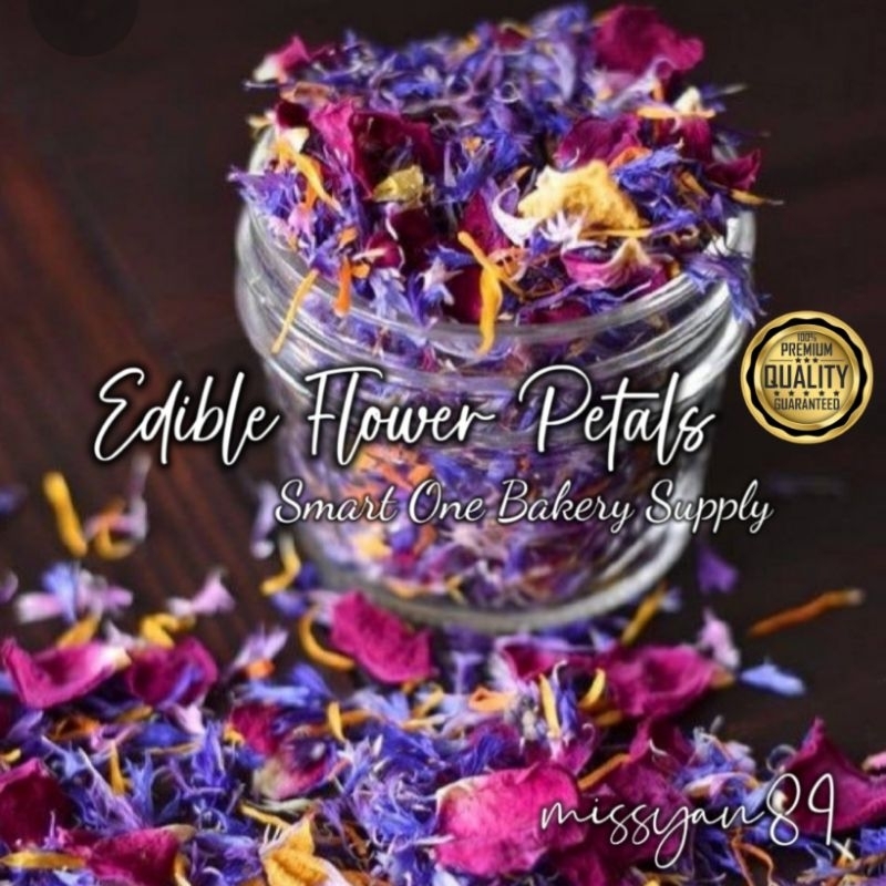 🌺Dried Edible Flower Petal Cornflower Myosotis Marigold Jasmine Rose ...