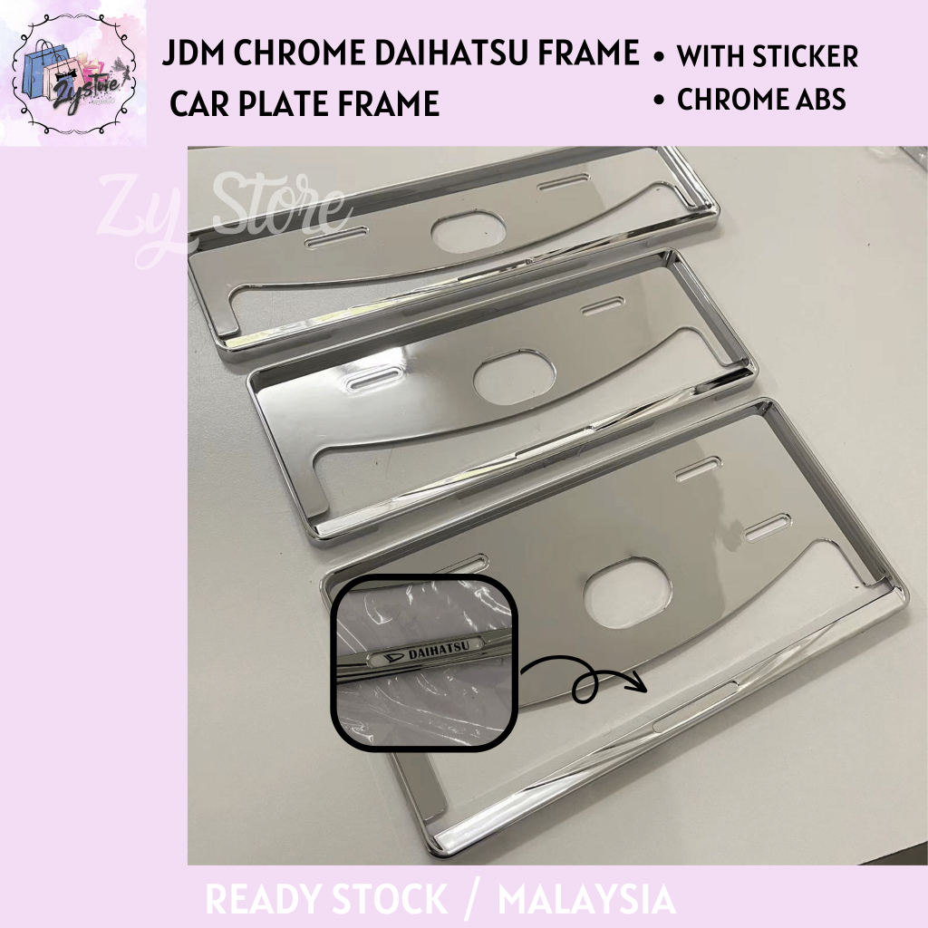 3 SIZE JDM SLIVER DAIHATSU COVER JAPAN ABS CAR PLATE FRAME CAR PLATE ...