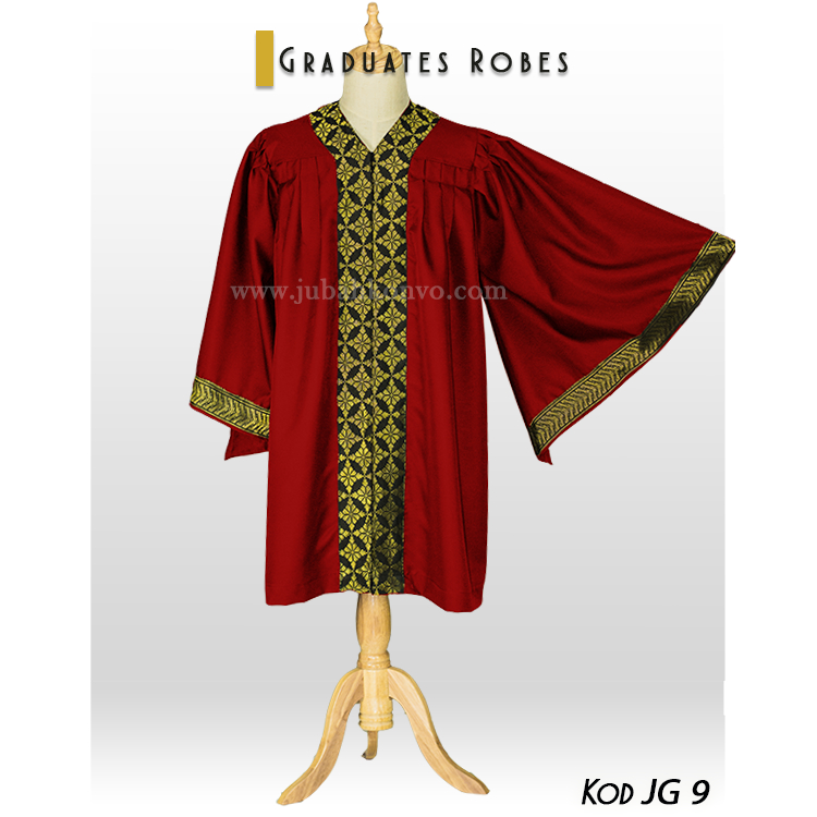 (GURU) JUBAH KONVO GRADUASI FULL SONGKET RED | Shopee Malaysia