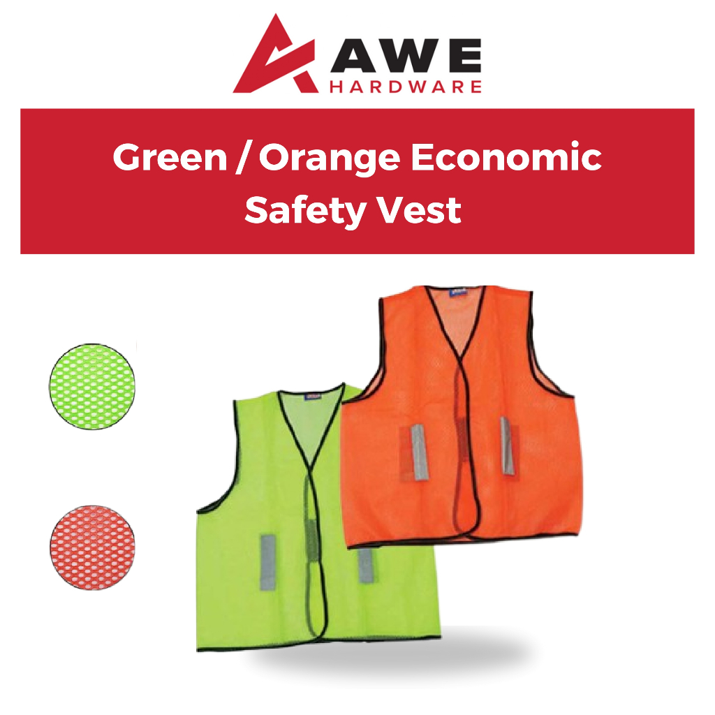 PPE Vest Safety Reflector Net Vest men woman Baju Luminous light green ...
