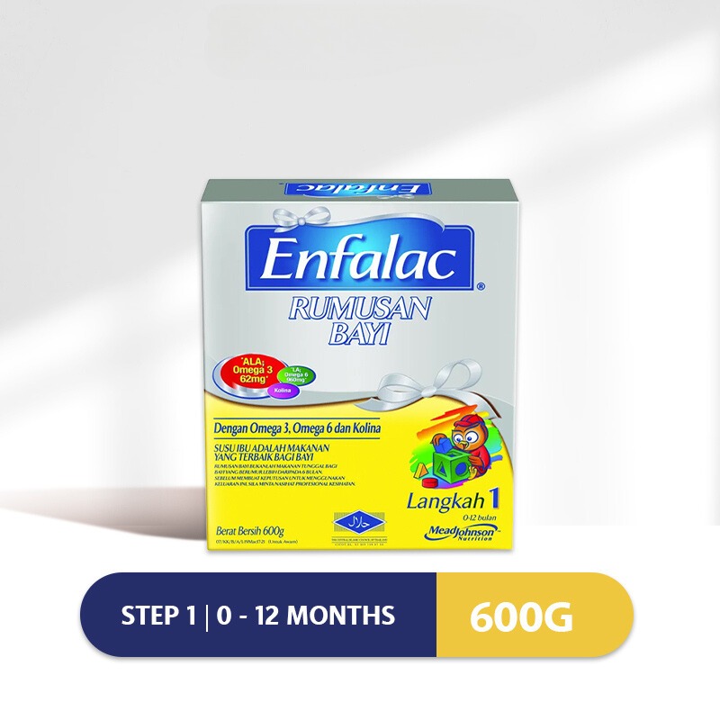 Enfalac Step 1 Regular - 600g Susu Bayi Milk Formula Powder | Shopee ...