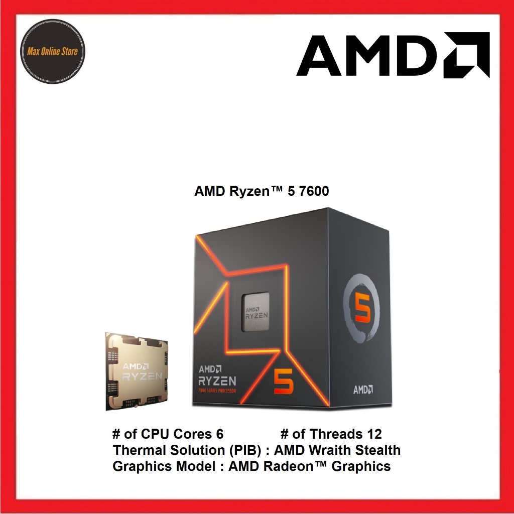 AMD Ryzen Processor Ryzen 3 3200G Ryzen 5 5600G 5600X 7500F 7600 7600X ...