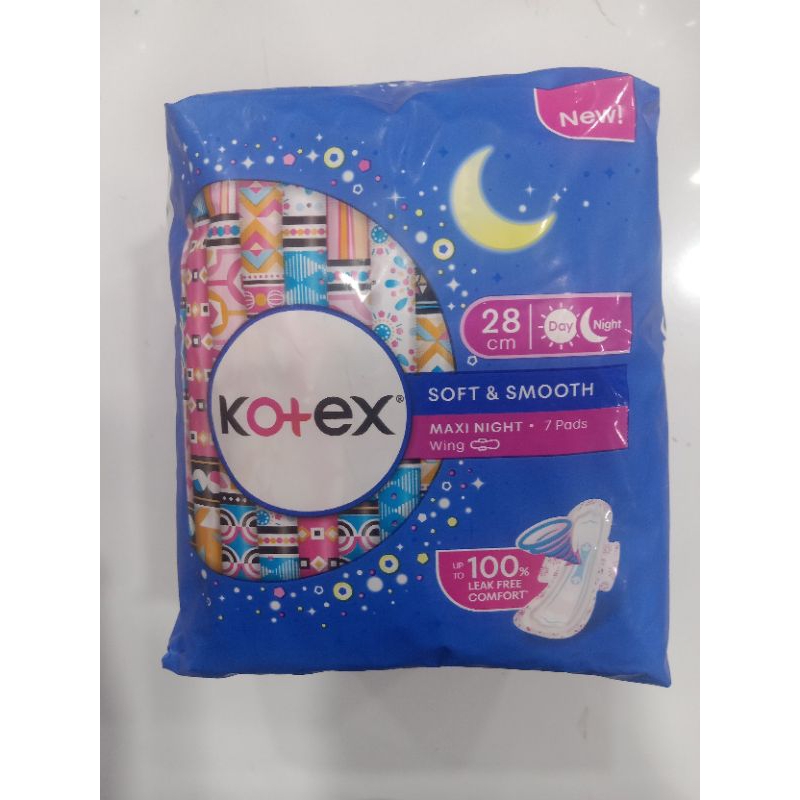 NEW KOTEX SOFT & SMOOTH MAXI NIGHT (32 CM NIGHT & 28 CM DAY NIGHT ...