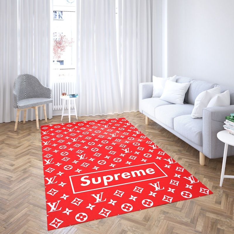 Luxury Modern Style Home Decoration Rugs Louis Vuitton X Supreme Carpet ...