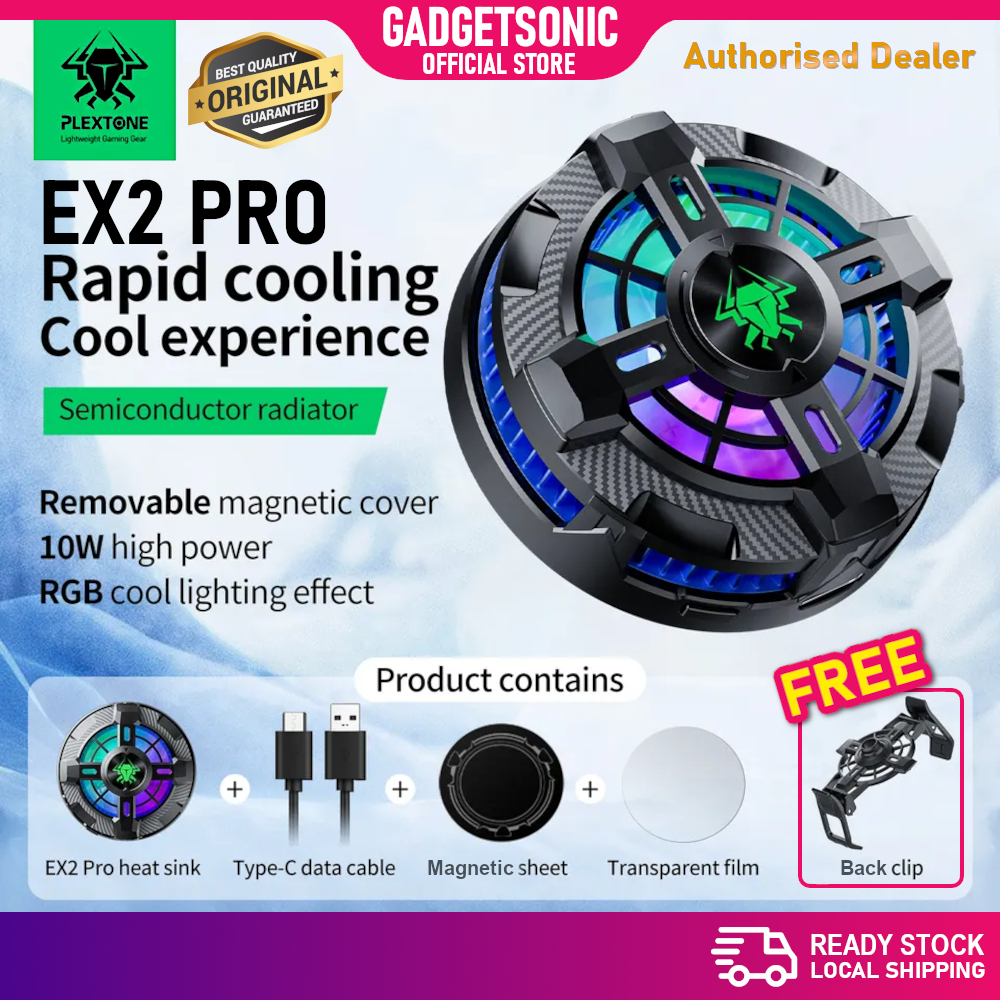 Plextone EX2 Pro Phone Cooler Mobile Gaming Fast Cooling Fan Magnetic ...