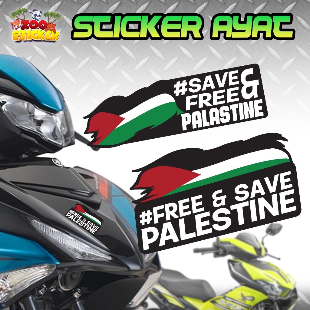 STICKER #FREE & SAVE PALESTINE / STICKER MOTOR / STICKER KERETA ...