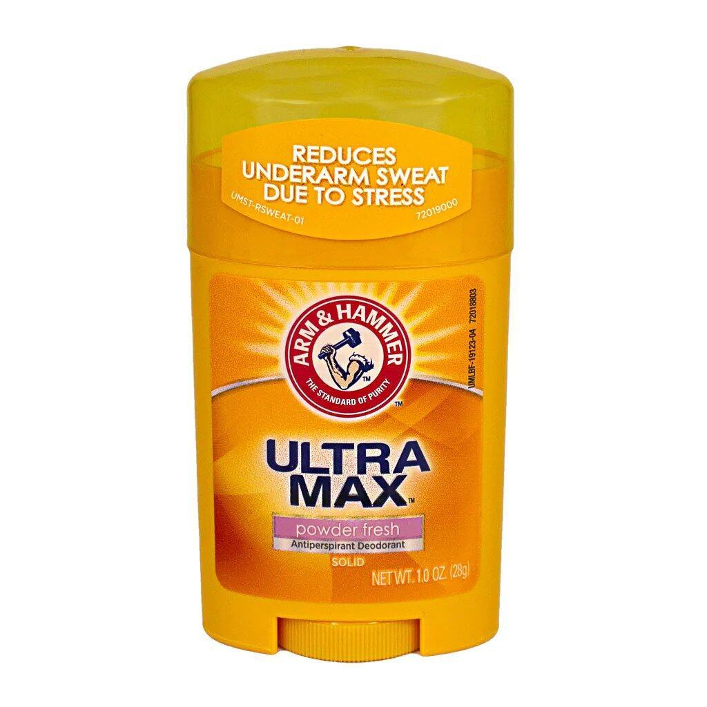 Arm & Hammer, UltraMax, Solid Antiperspirant Deodorant, Powder Fresh, 2 ...