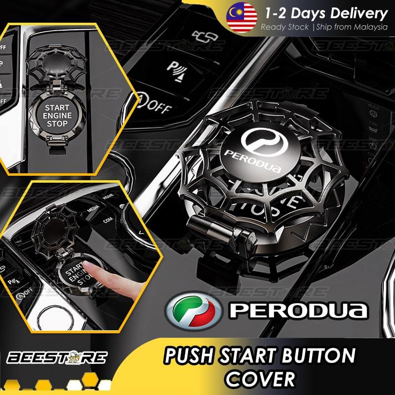PERODUA Logo Vehicle Auto One Click Push Start Button Cover Spider ...