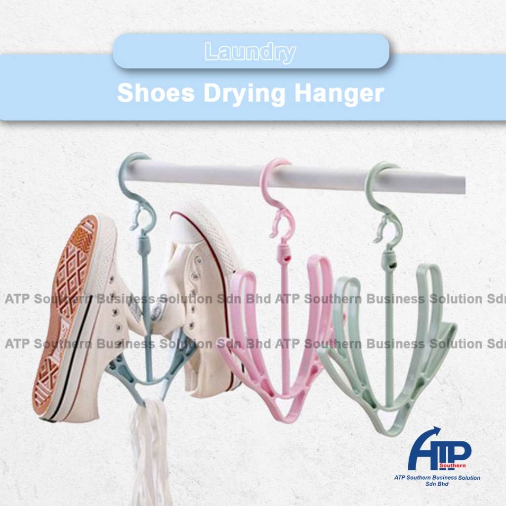 Rotatable 360 Degrees Shoes Drying Rack Shoes Drying Hanger Double Hook ...