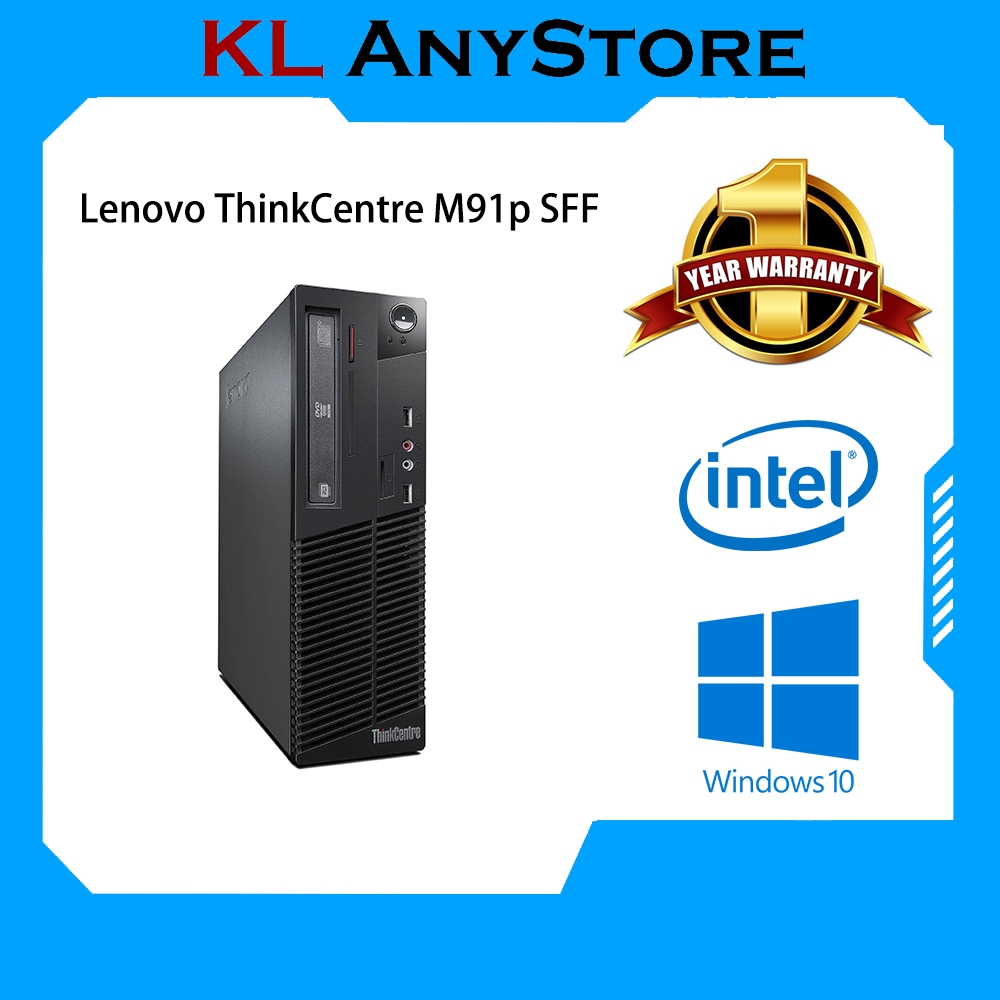 Refurbished Lenovo ThinkCentre M91p SFF (Intel Core i7-2600 / 4GB DDR3 ...