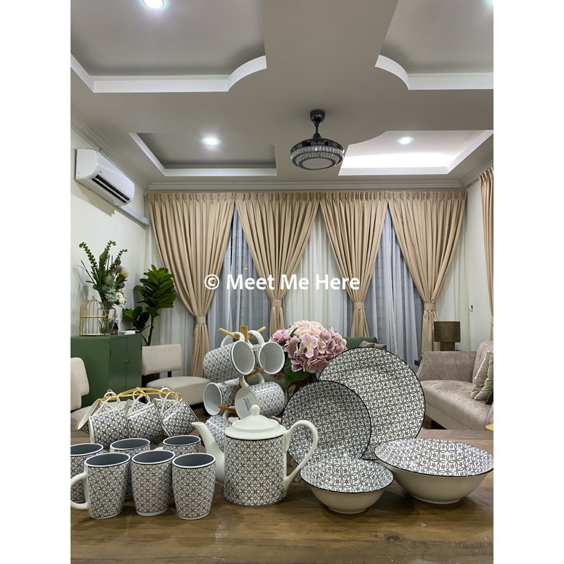 Combo Set Pinggan Mangkuk Giacomo Set Plate Dinnerware Dinner Set Kaca ...