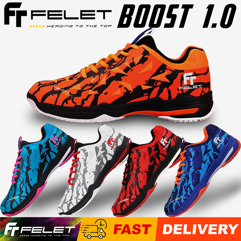 READYSTOCK Felet Boost 1.0 Badminton Court Shoes | Shopee Malaysia