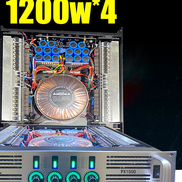 padon High power, professional amplifier, four channels, 8 ohms, 1200 ...