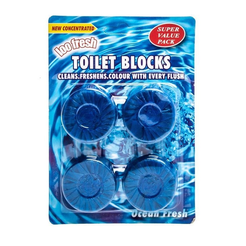 Blue Toilet Blocks Ocean Fresh (4pcs) | Shopee Malaysia