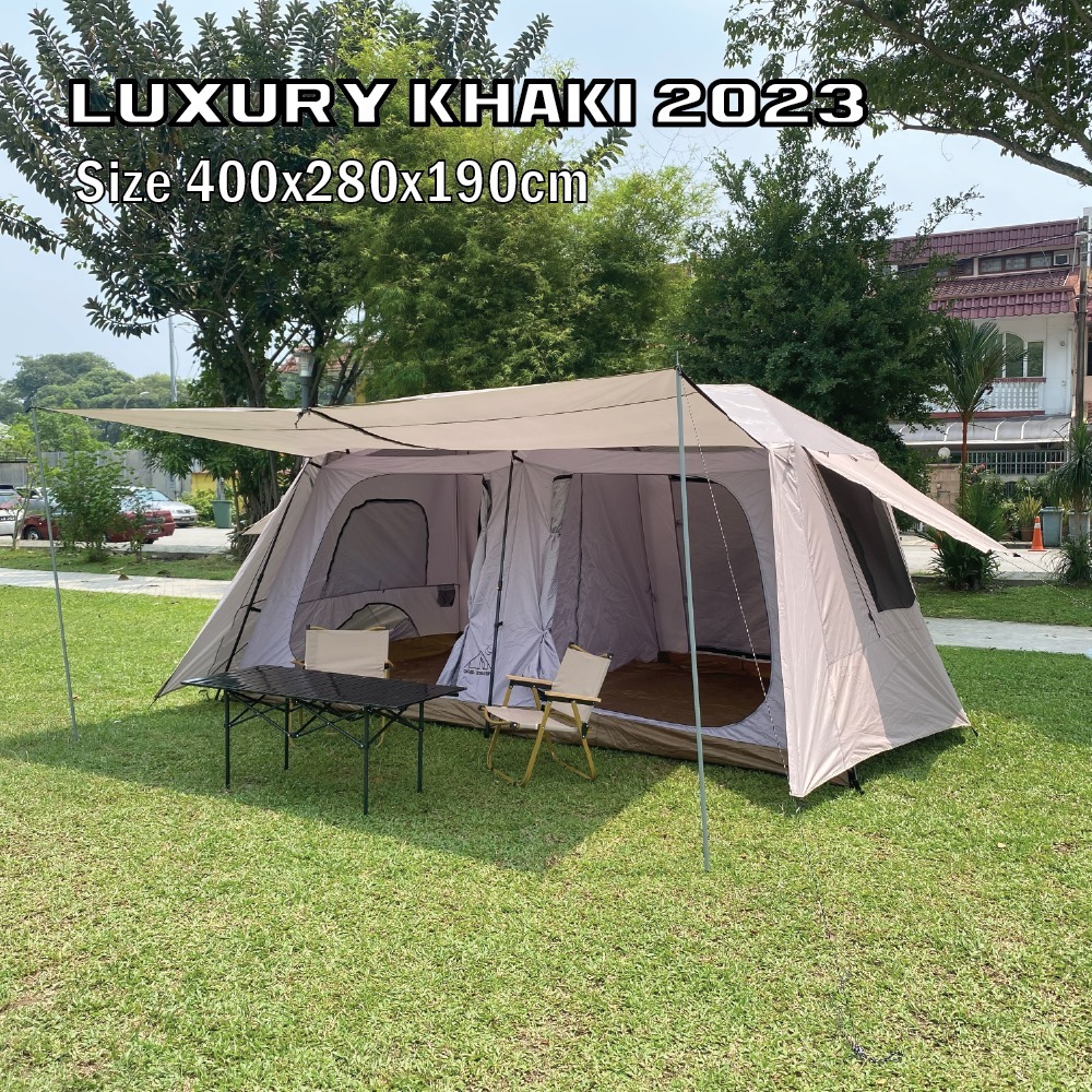Village-13 Camping Tent Waterproof Automatic Khemah camping besar 5-7 ...