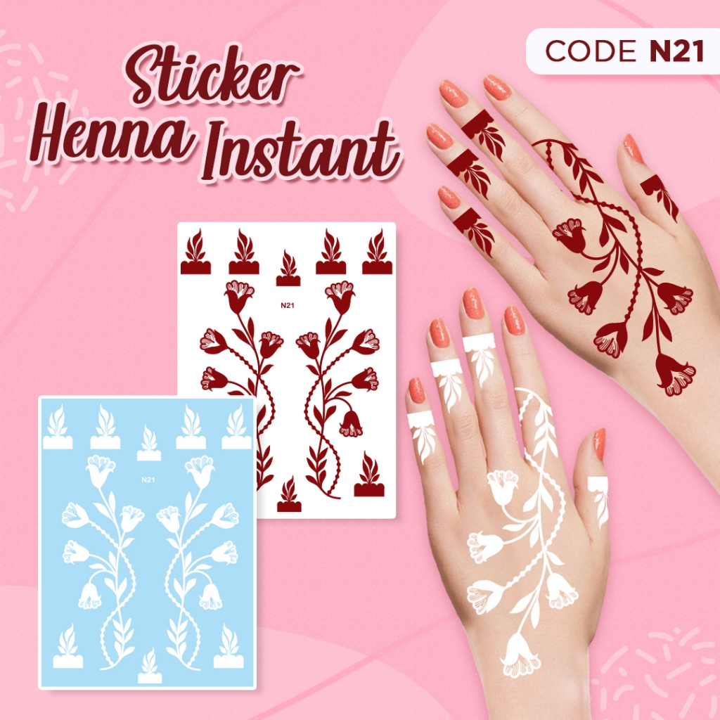 (Free Diamond & Remover) Henna Instant White/&Maroon/ Lace Tattoo ...
