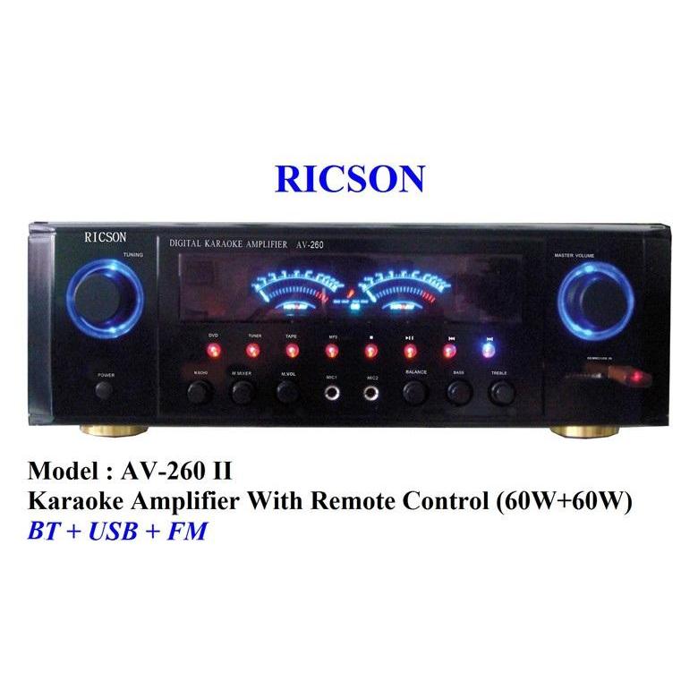 Ricson KARAOKE AMPLIFIER WITH FM RADIO/ BLUETOOTH / USB PLAYBACK | AV ...